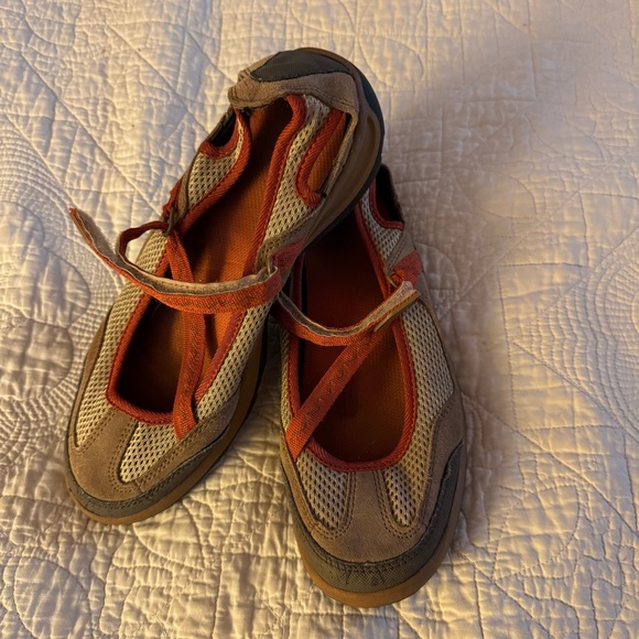 Lands' End | Shoes | Lands End Orange And Beige Casual Shoes | Poshmark